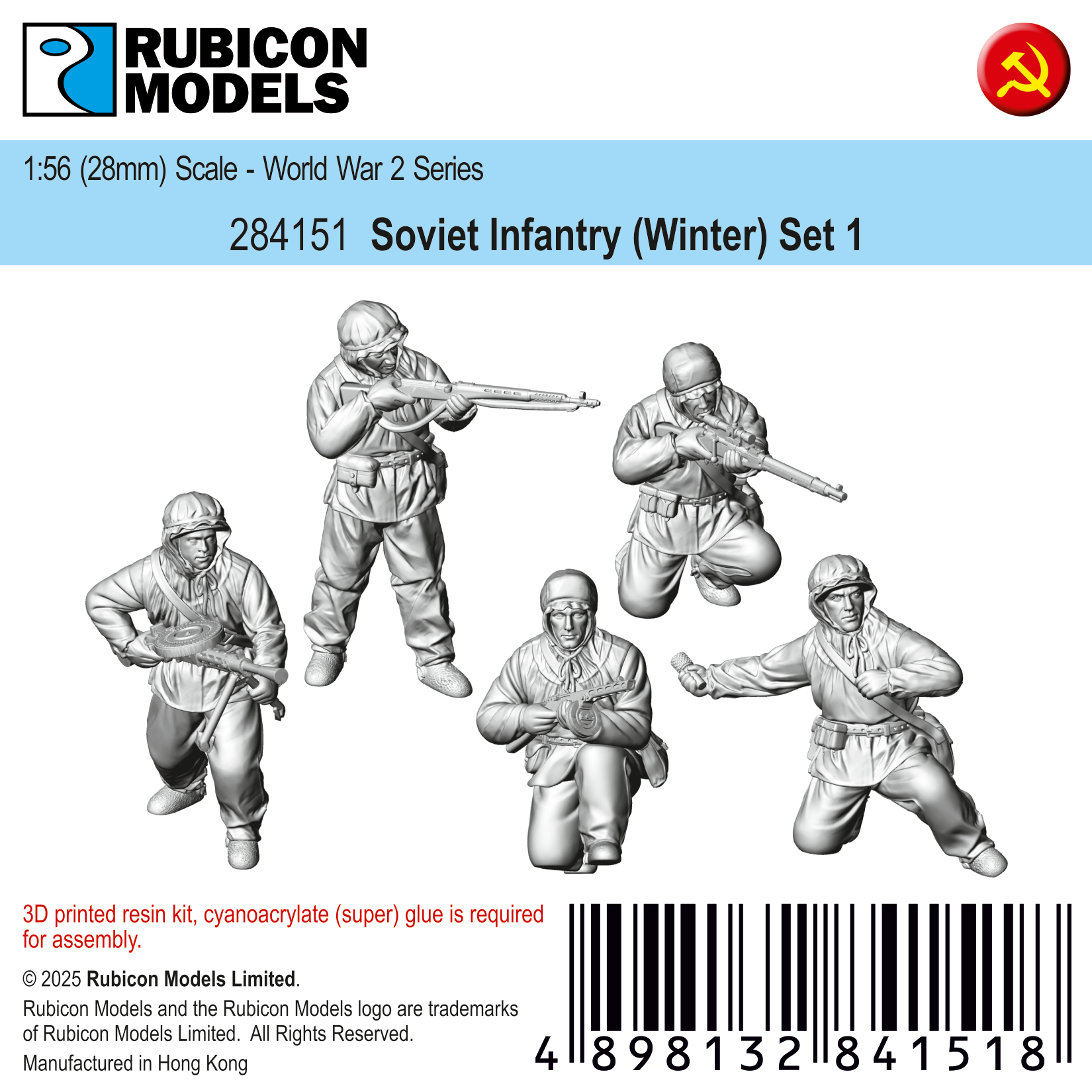 284151 - Soviet Infantry (winter) set 1 – RUBICON MODELS UK Ltd