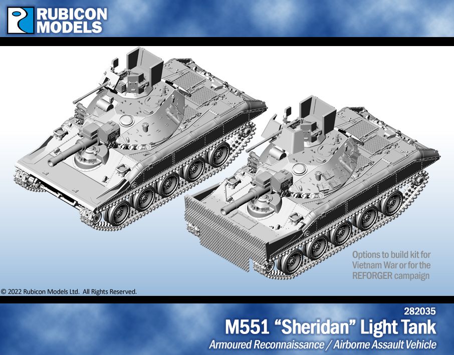 282035 M551 Sheridan Light Tank – RUBICON MODELS UK Ltd