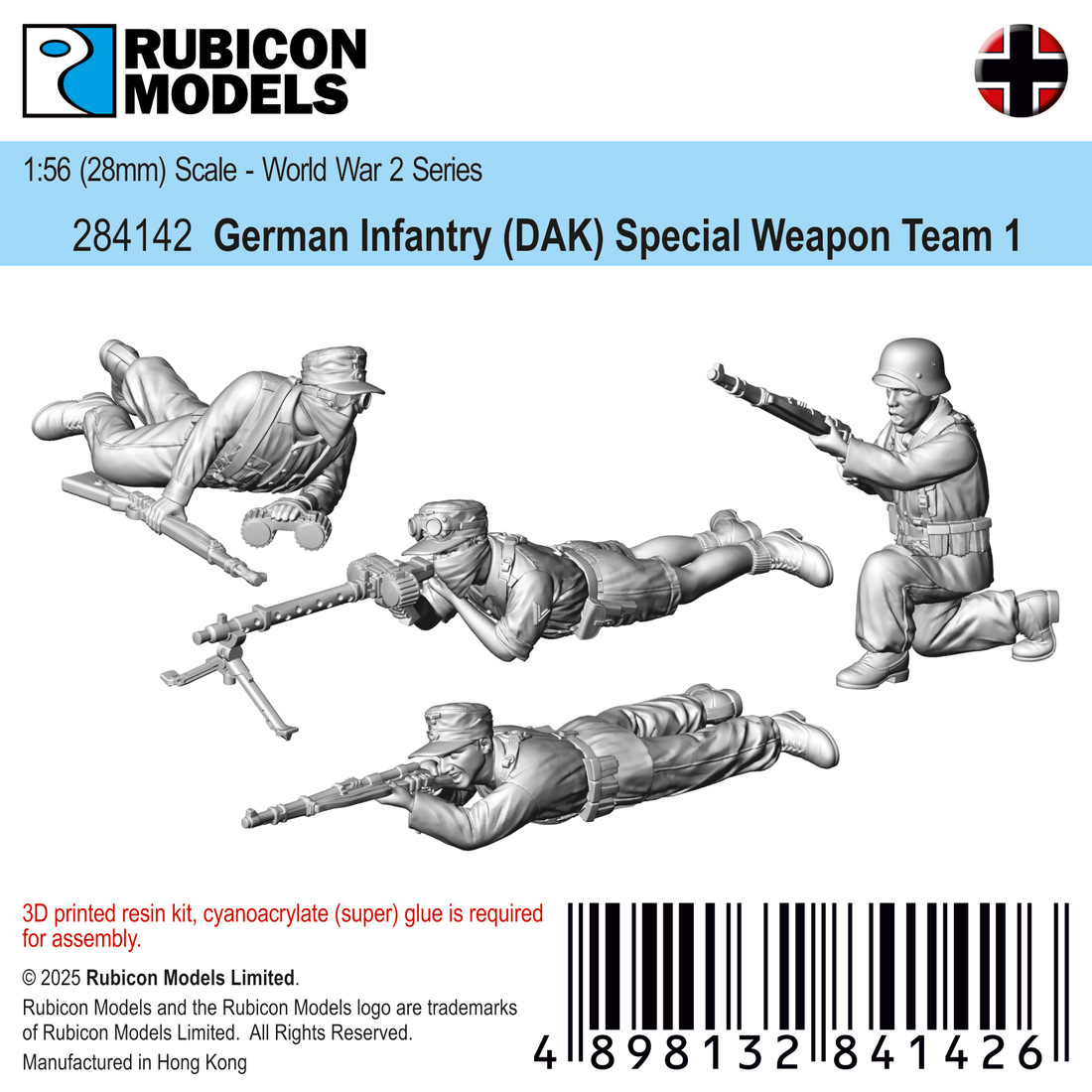 284142 - German Infantry (DAK) Special Weapons – RUBICON MODELS UK Ltd