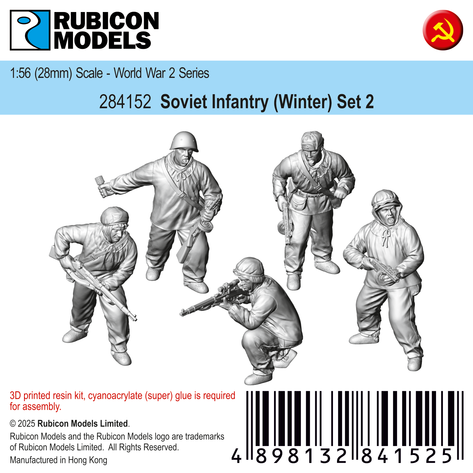 284152 - Soviet Infantry (winter) Set 2 – RUBICON MODELS UK Ltd
