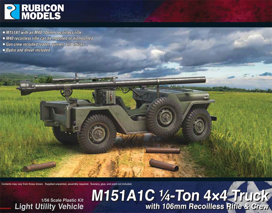 280125- M151AC 4x4 Truck with 106m Recoiless Rifle – RUBICON MODELS UK Ltd
