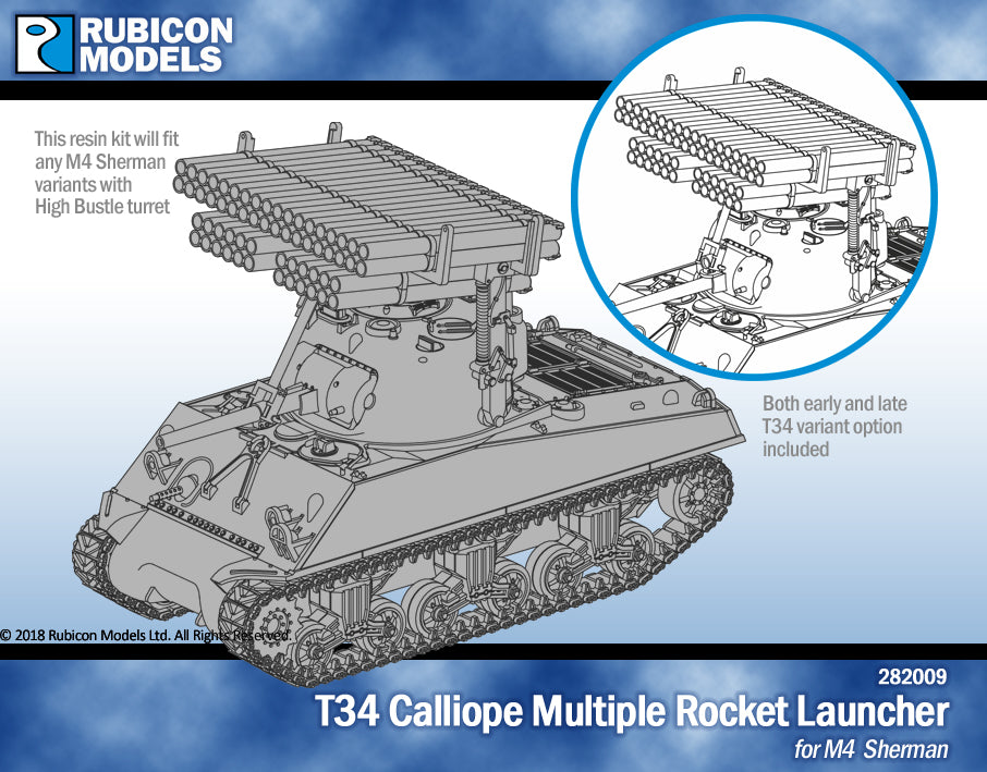 282009 - T34 Calliope Tank Mounted MRL for M4 Sherman – RUBICON MODELS ...