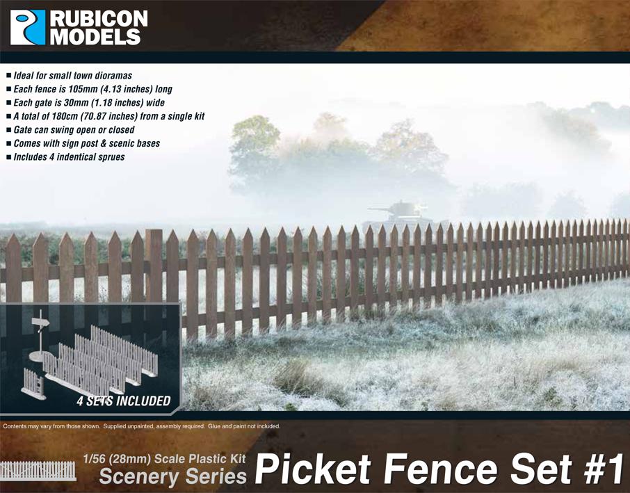 283002 - Picket Fence Set #1 – RUBICON MODELS UK Ltd