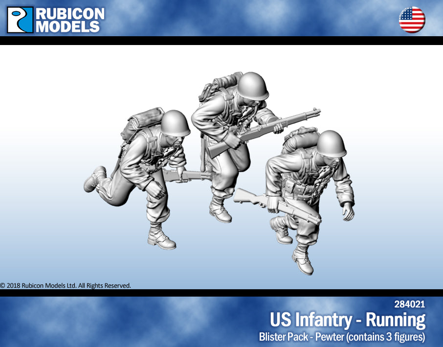 284021 - US Infantry - Running - Pewter – RUBICON MODELS UK Ltd