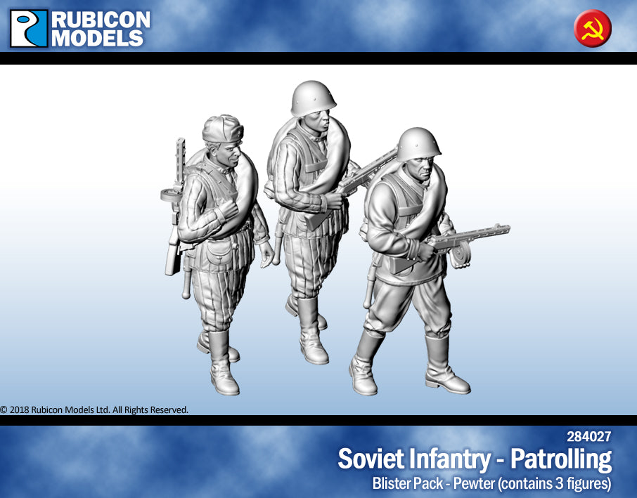 284027 - Soviet Infantry - Patrolling - Pewter – RUBICON MODELS UK Ltd