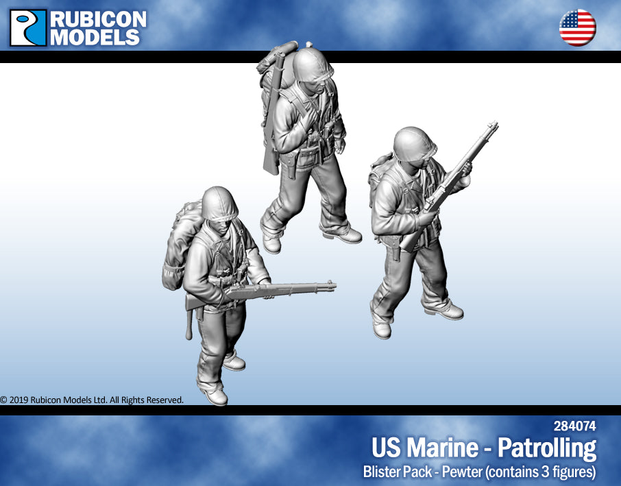 284074 - US Marines - Patrolling - Pewter – RUBICON MODELS UK Ltd