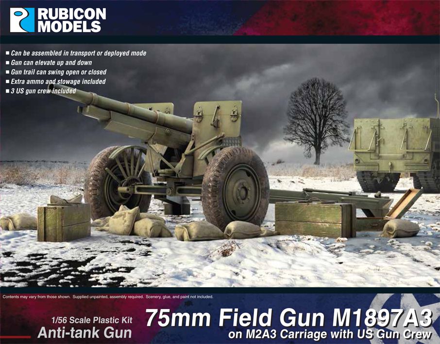 280127 - M2A3 75mm Field Gun with Crew – RUBICON MODELS UK Ltd